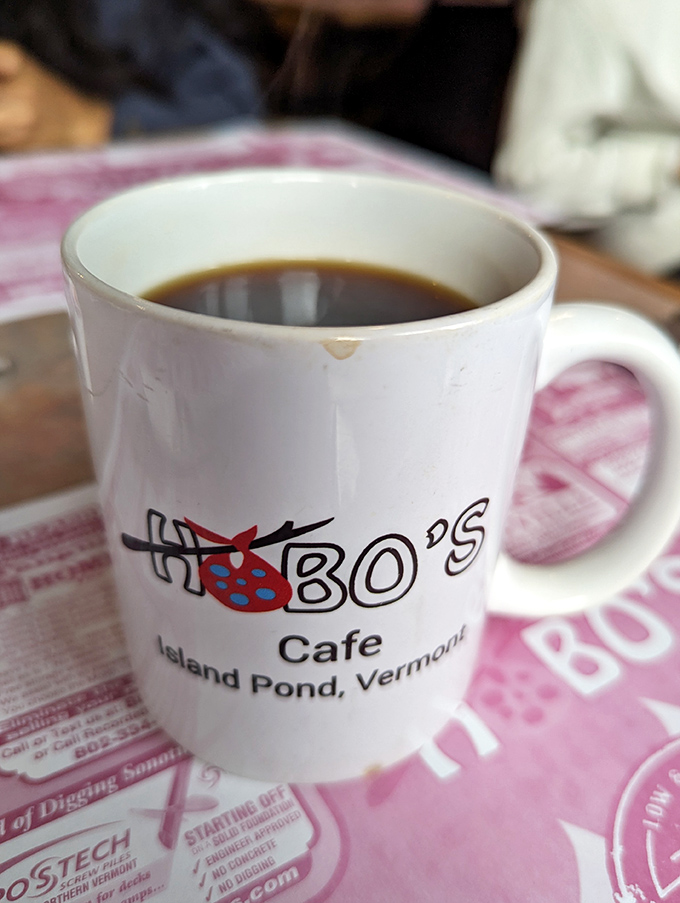 Coffee in a Hobo's mug &ndash; the universal signal that good things are about to happen to your taste buds.