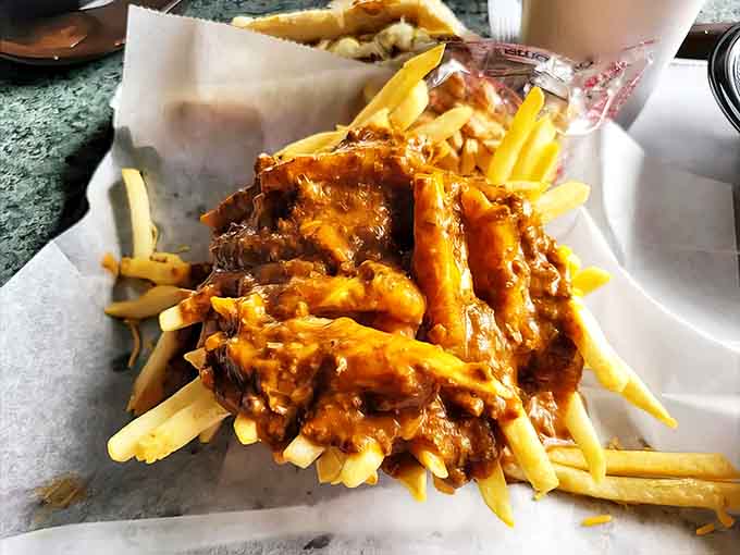 Creamy Fries: Fries smothered in meaty chili and cheese &ndash; a knife-and-fork affair that transforms a side dish into a main event worth writing home about.