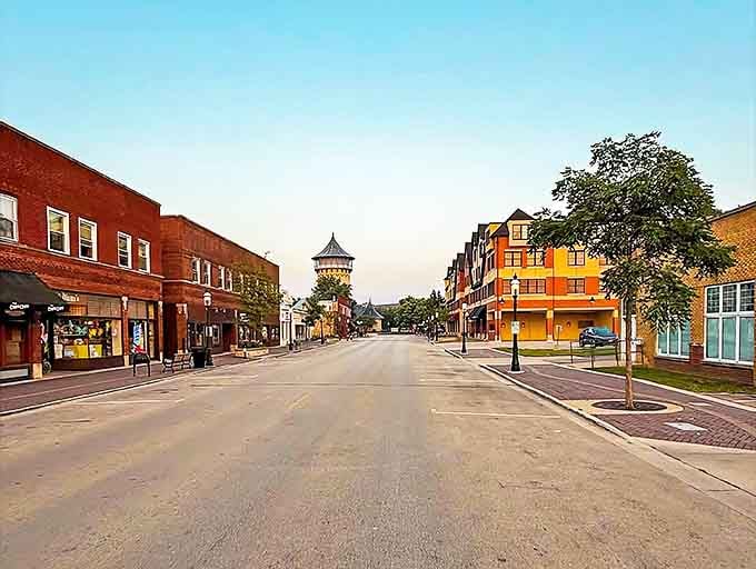 Early morning downtown captures that peaceful moment before the world wakes up, when the streets belong to early risers and ambitious photographers.