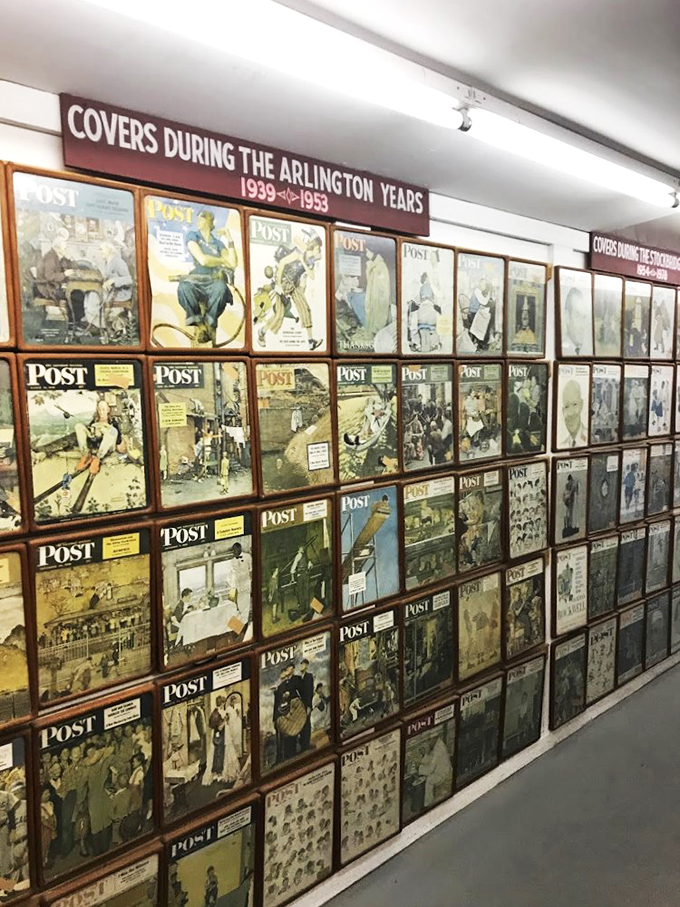 A wall of nostalgia that's sweeter than any candy. Each cover tells a story of simpler times.