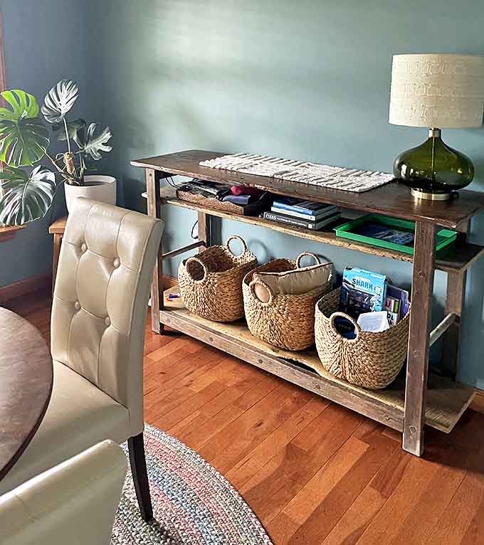 Not just furniture &ndash; this is a time capsule for your living room, complete with woven baskets that practically beg to be filled.