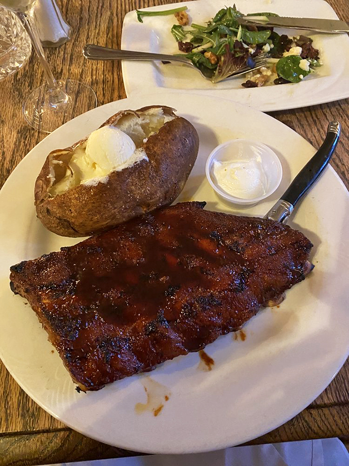 These ribs are so fall-off-the-bone tender they might just slide right onto your plate. Napkins required, restraint optional.