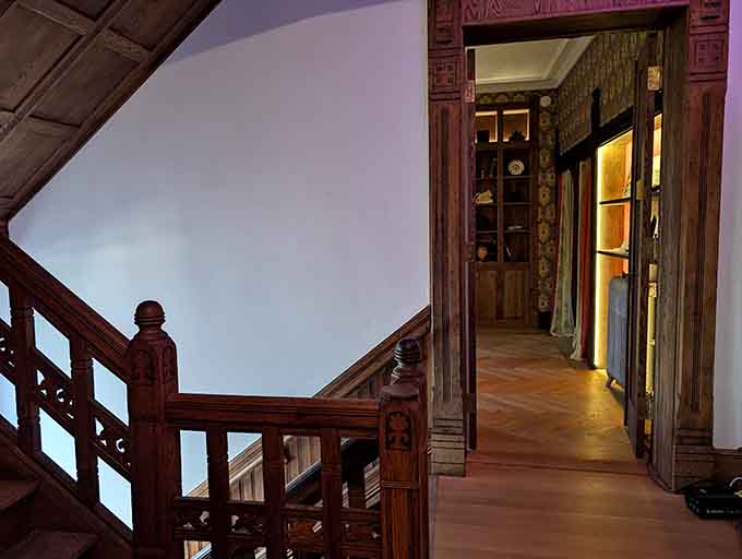 These stairs have seen more drama than a soap opera, and the woodwork suggests they dressed for every episode.