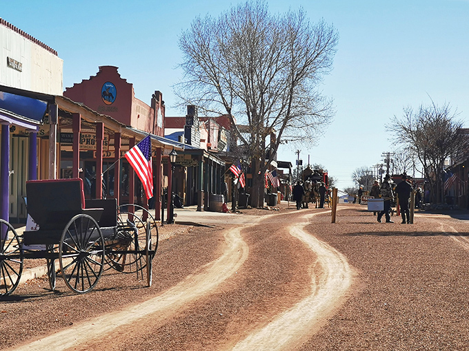 Wooden boardwalks and wagon-rutted streets create an authentic backdrop for your own Western adventure, no time machine required.