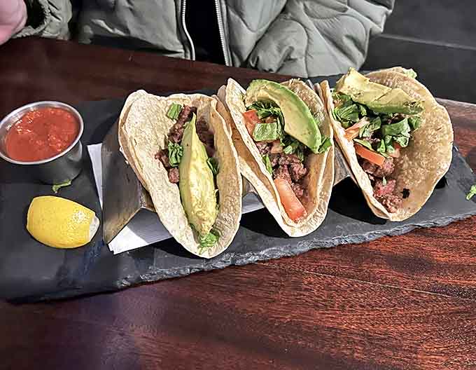 Even the plant-based options shine with thoughtful preparation &ndash; these tacos prove that vegetarian dishes can be just as satisfying as their meaty counterparts.