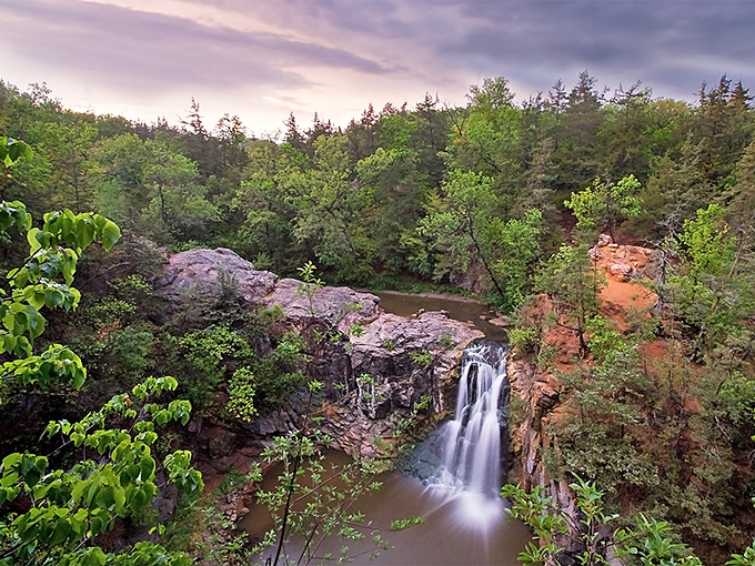 Little Yellowstone? Big impression! Ramsey Falls proves good things come in small packages, especially when wrapped in red rock.