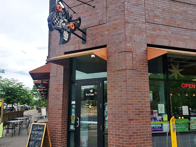 Where pancakes and purpose collide. The cheery exterior hints at the warm welcome and wonderful eats waiting inside. 