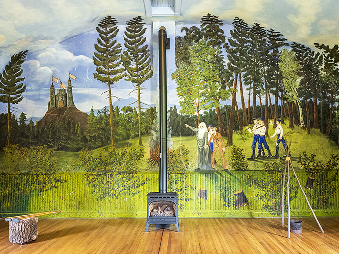 Who needs haunted houses when you've got these murals? Prepare for a visual journey that's equal parts fascinating and unsettling.