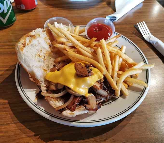 A classic burger and fries combo that proves Anacabe's does more than tacos.
