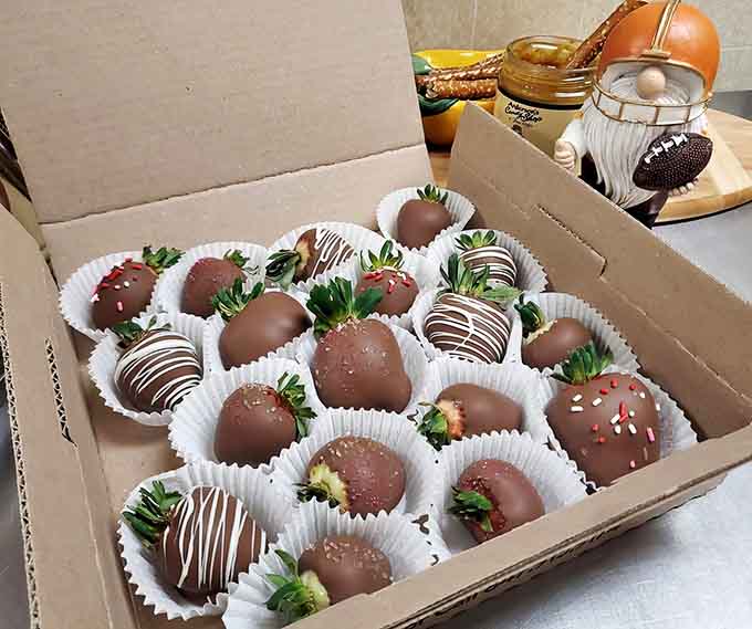 Chocolate-covered strawberries look almost too pretty to eat, but let's be honest, they won't survive long enough for photos anyway.