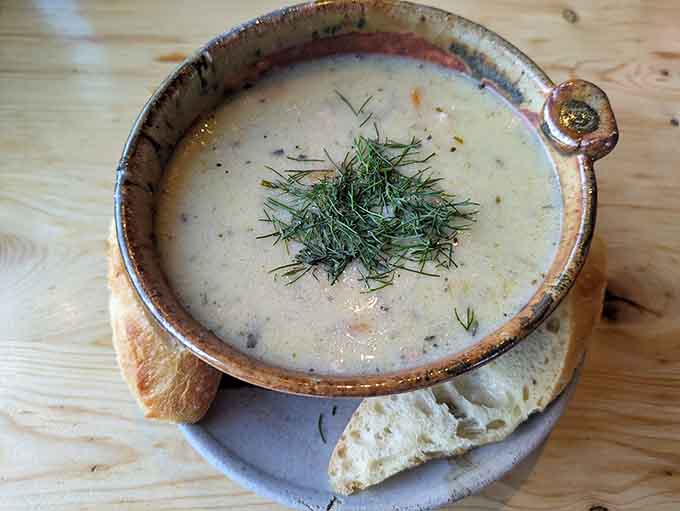 This creamy chowder, rich with fish and herbs, is the kind of soup that makes you understand why people write poems about comfort food.