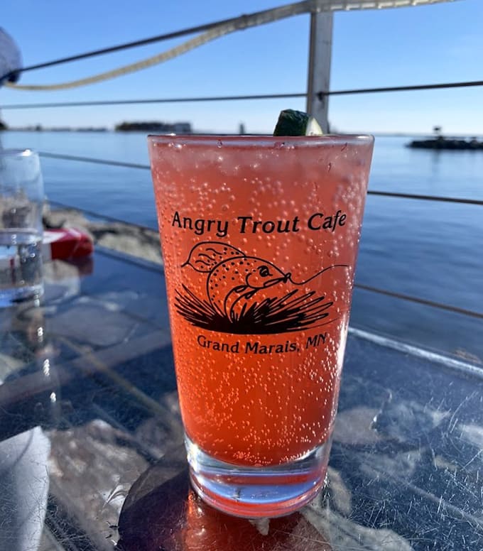 A refreshing beverage with a view that makes you want to cancel all your afternoon plans.