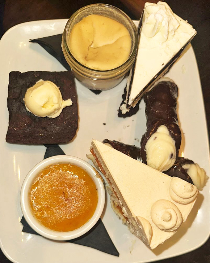 Sweet finale options that make saving room mandatory &ndash; from velvety cr&egrave;me br&ucirc;l&eacute;e to decadent chocolate creations. Resistance is futile!