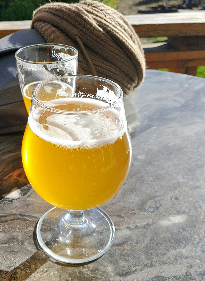 Vermont's craft beer scene shines in every golden glass, with local breweries taking center stage in this perfect pizza companion.