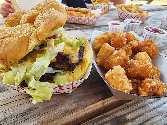 Cheese curds and a loaded burger prove that Wisconsin and the Southwest can collaborate beautifully on one plate.