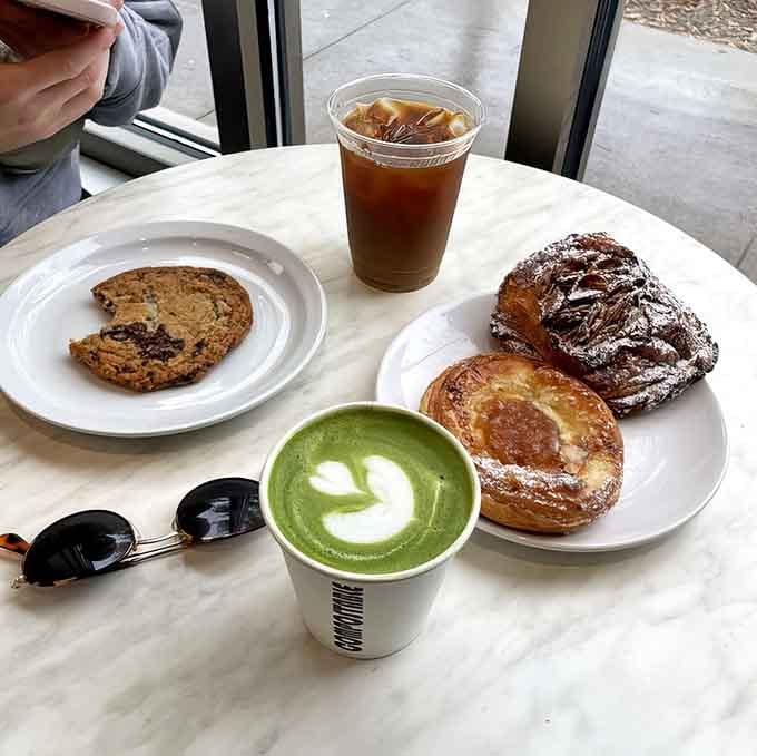 Coffee, pastries, and good company create the perfect morning trifecta, with matcha for the adventurous souls among us.