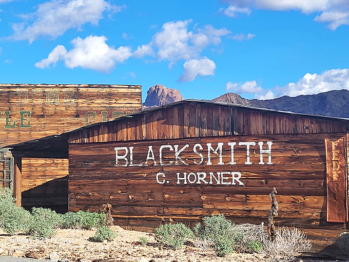 C. Horner's blacksmith shop, where metal met fire and skill, creating everything from horseshoes to mining tools.