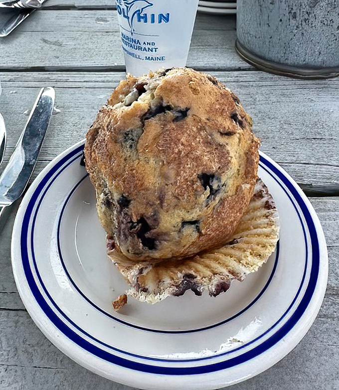 The famous blueberry muffin &ndash; a sweet sidekick to savory seafood that's become as legendary as the main attractions.