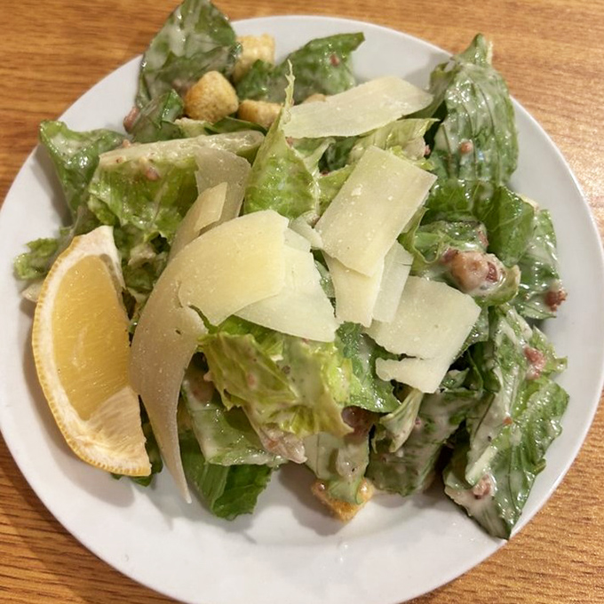 Their Caesar salad proves simple classics done right still impress &ndash; crisp romaine, proper shaved parmesan, and a dressing with just the right punch.