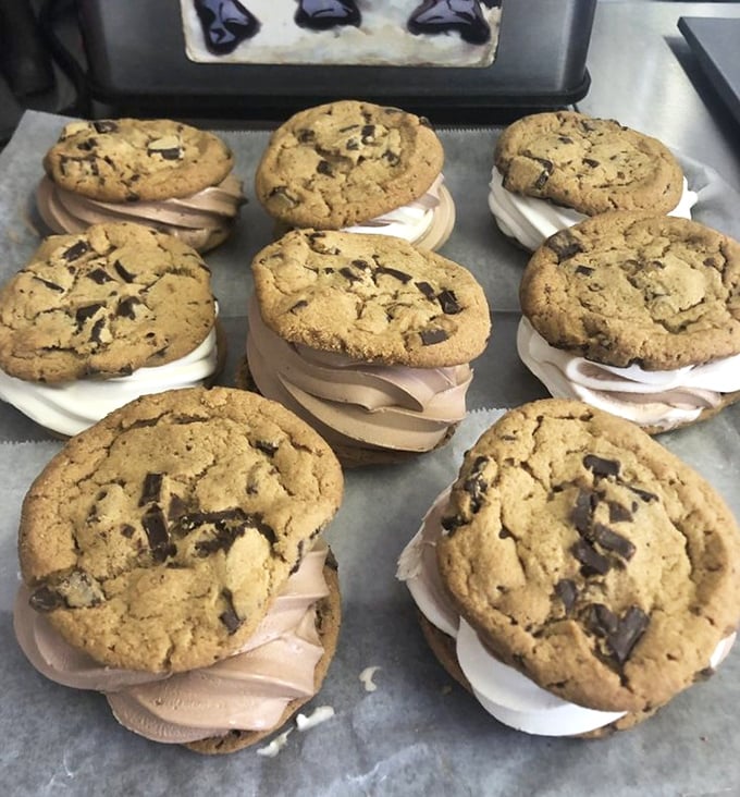 Cookie ice cream sandwiches that solve the eternal dilemma: cookies or ice cream? The answer is gloriously, deliciously both.
