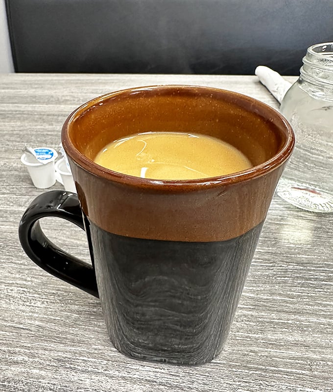 Their coffee comes in substantial mugs that feel good in your hands &ndash; robust enough to jumpstart your morning without crossing into bitter territory.