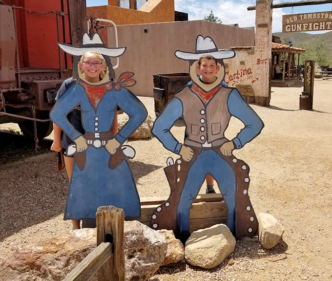 Two gunslingers face off in daily shows where timing is everything &ndash; one second too slow and you're dramatically "dying" five times a day.