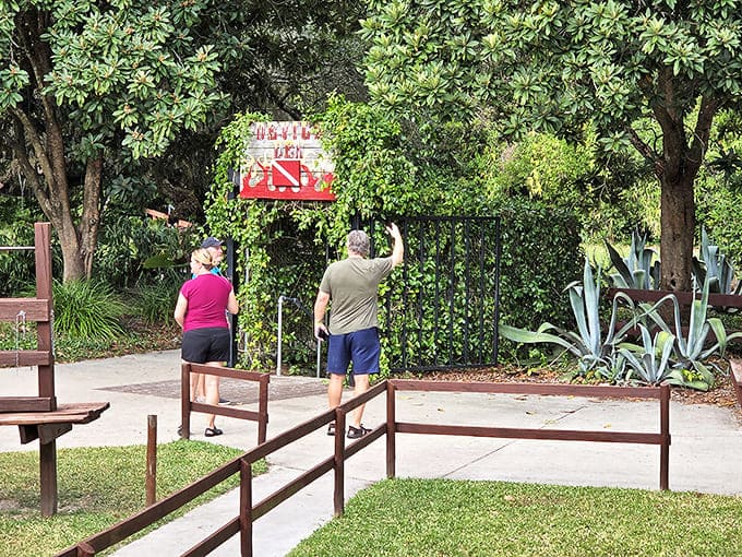 Visitors wave goodbye to the ordinary world before descending into an extraordinary underground adventure.