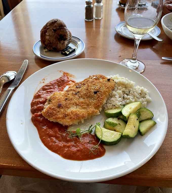 Parmesan-crusted haddock that's crispy, flaky, and proof that simple preparations often yield the most spectacular results.