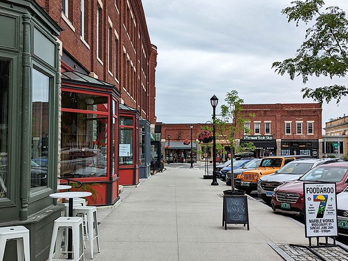 Downtown Middlebury: Brick buildings, wide sidewalks, and not a chain store in sight &ndash; downtown Middlebury proves that Main Street America isn't just nostalgic fiction.