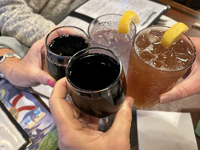 Cheers to good food and better company! The drink selection complements every dish, from hearty steaks to delicate seafood offerings.