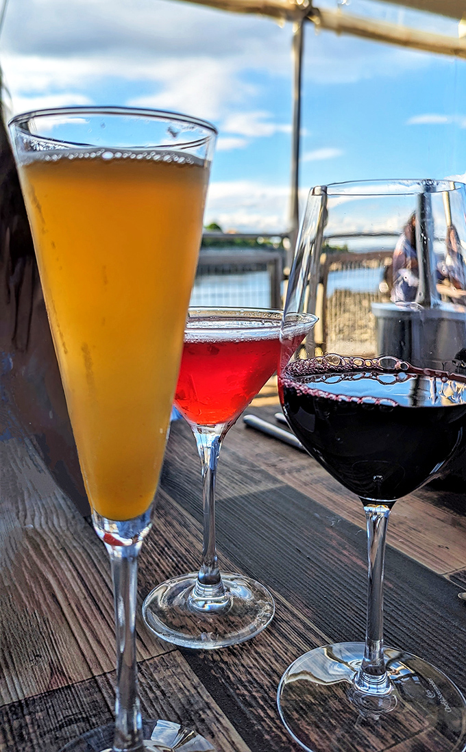 Liquid sunshine in a glass – from crisp local brews to ruby-hued cocktails, these libations are the perfect companions to ocean views.