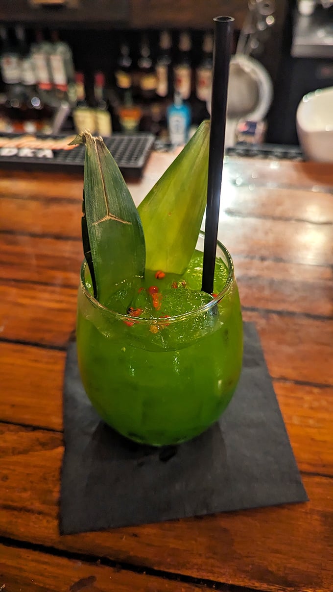 This vibrant green cocktail isn't just a drink &ndash; it's a covert operation for your taste buds.