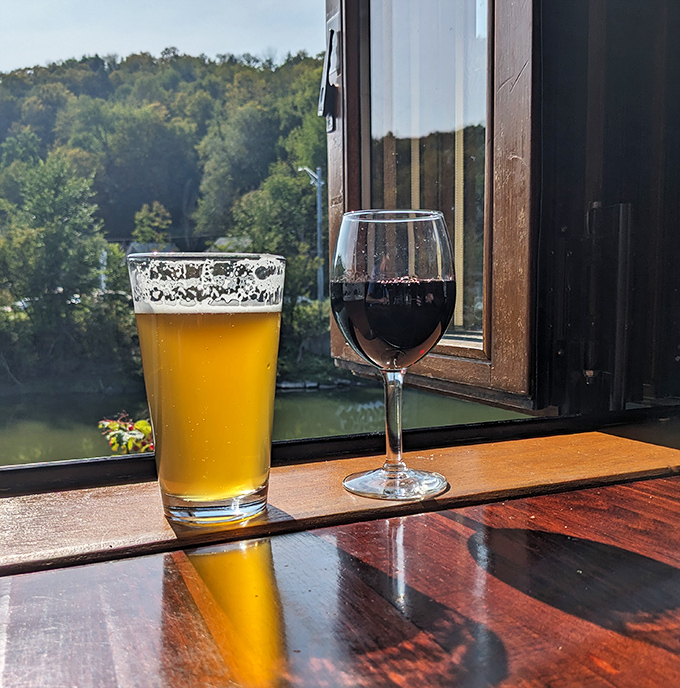 Riverside drinks with a view &ndash; because everything tastes better when paired with Vermont's natural beauty and a gentle river breeze.