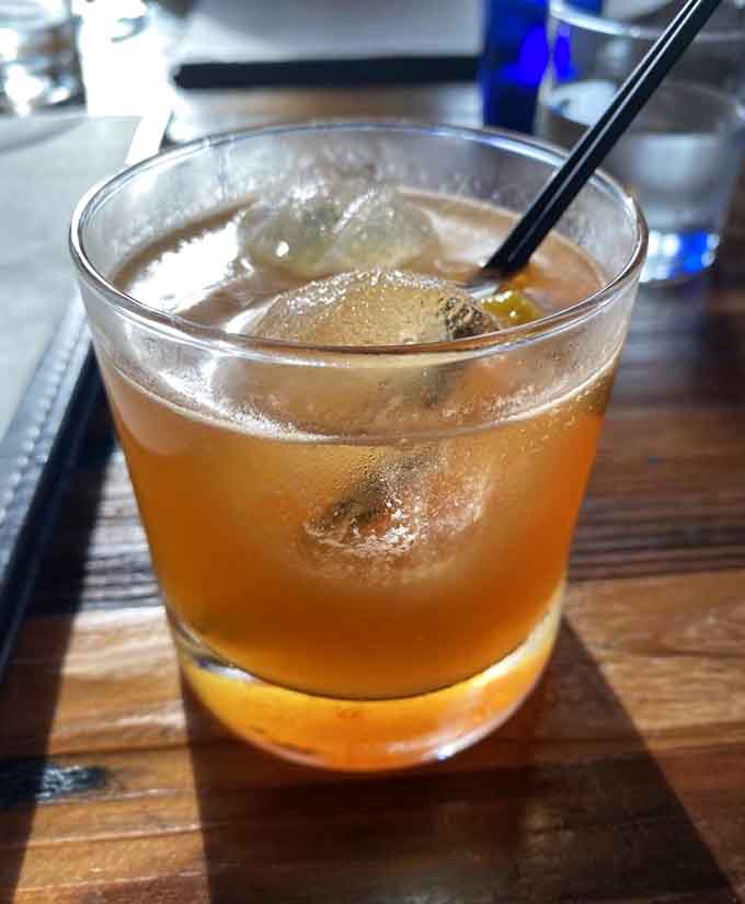 This cocktail glows like liquid sunshine and tastes even better, the perfect companion to your meal or just a beautiful Tuesday afternoon.