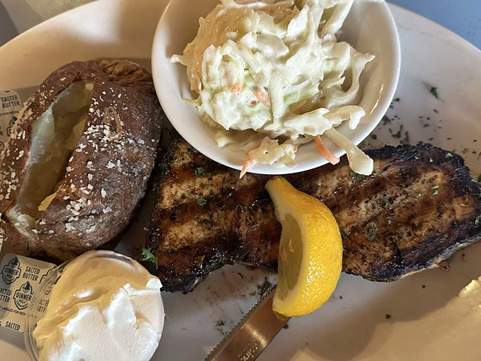 Perfectly grilled swordfish steak that needs nothing more than a squeeze of lemon to highlight its meaty, ocean-fresh flavor.