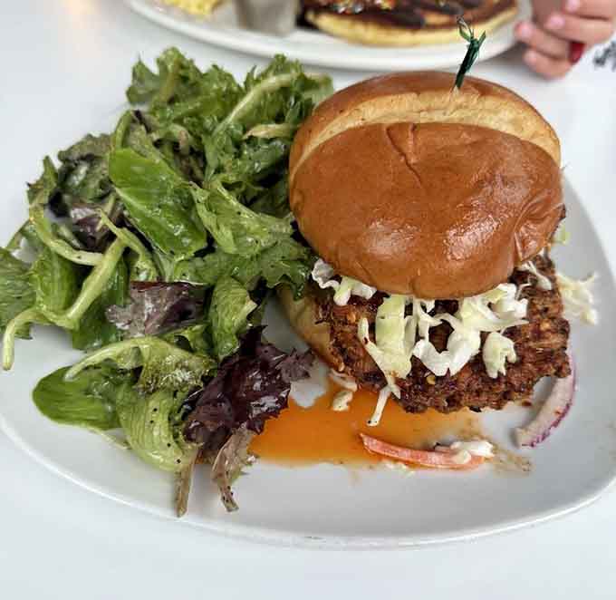 This chicken sandwich is what happens when someone actually cares about the space between two pieces of bread.