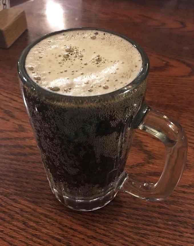 Root beer served in a frosty mug is the kind of simple pleasure that makes you remember why diners are special places.