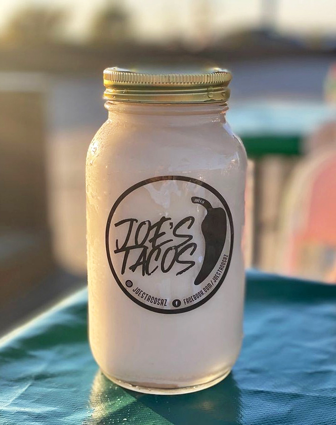 That's not just horchata in a mason jar, it's liquid cinnamon happiness, the perfect cool companion to spice-laden tacos.