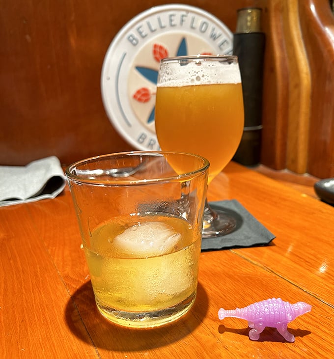 Liquid gold in a glass &ndash; a locally crafted IPA with notes of citrus and pine, the perfect companion to seafood and conversation.