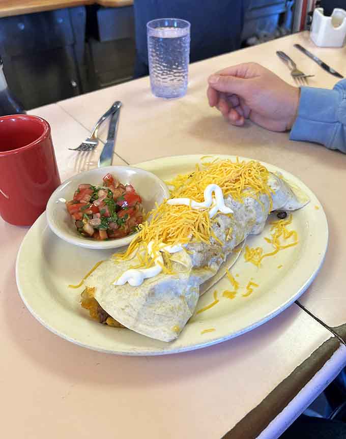 The breakfast burrito wraps up all that morning goodness for people who like their eggs with a side of portability and melted cheese.