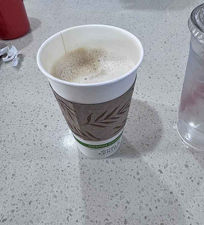 That vanilla latte pairs perfectly with any pastry choice, creating a breakfast combination that should probably be illegal.