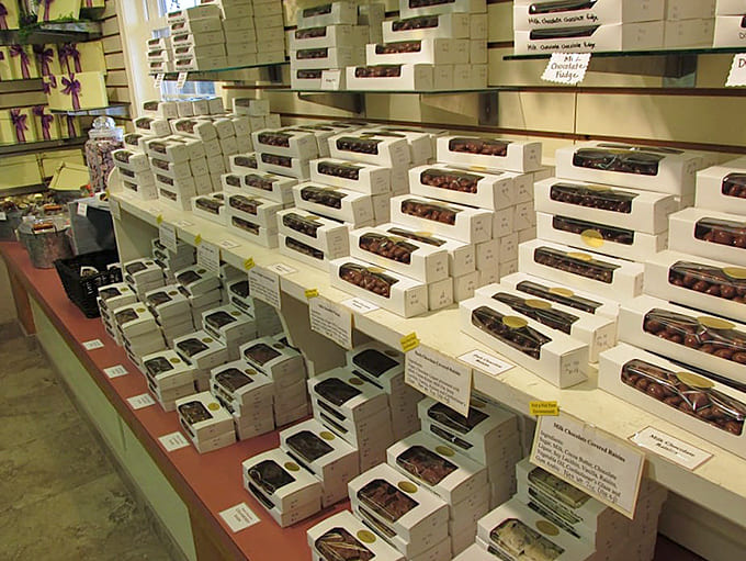 These boxed chocolates make perfect gifts, assuming you can resist eating them yourself during the drive home.