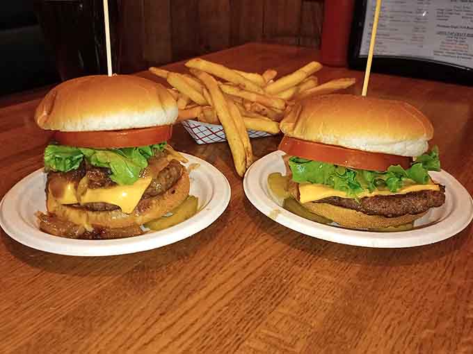 Golden cheese melting over fresh beef creates the kind of visual that makes your stomach rumble even if you just ate an hour ago.