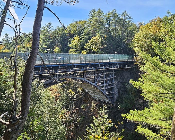 The iconic bridge spanning Quechee Gorge – Vermont's answer to the question "How do we get to the other side of this massive hole?"
