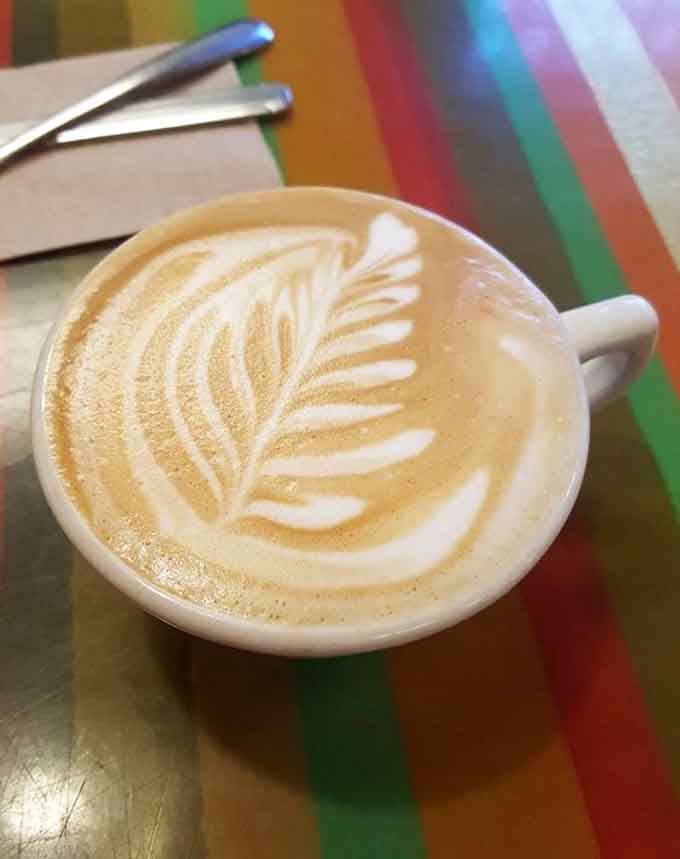 That latte art isn't just for show, it's sitting atop coffee strong enough to power your entire morning.
