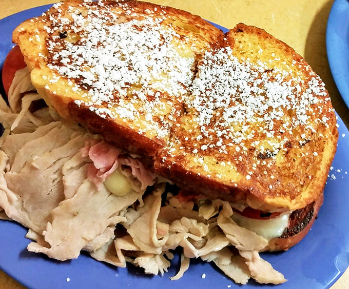 The Monte Cristo sandwich bridges breakfast and lunch with powdered sugar-dusted French toast hugging layers of ham and turkey&mdash;a beautiful marriage of sweet and savory.