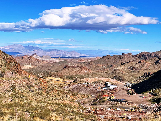 Dramatic mountain vistas surround Oatman, reminding visitors that Mother Nature is the ultimate set designer in these parts.