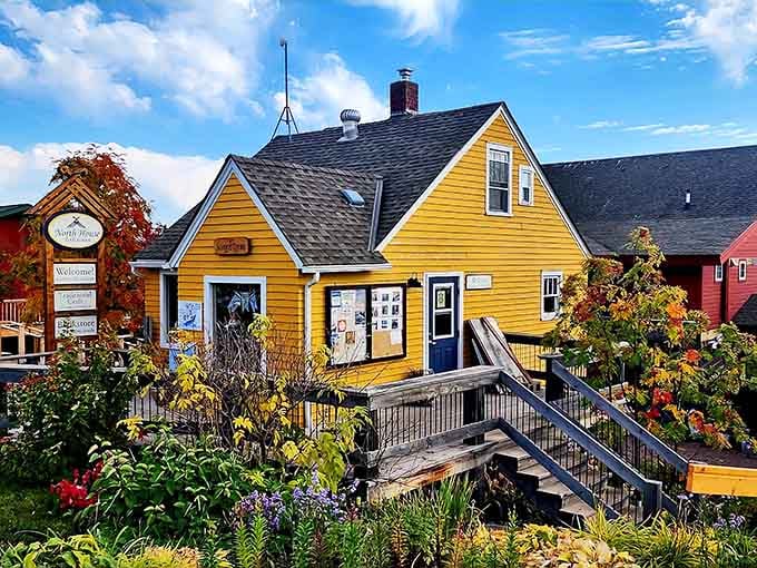 North House Folk School's cheerful yellow exterior houses serious craftsmanship classes where you can learn skills your great-grandparents probably knew by heart.