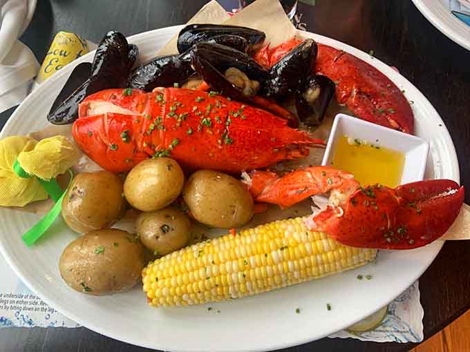 A seafood feast fit for royalty, complete with a whole lobster that's fresher than tomorrow's news and twice as exciting.