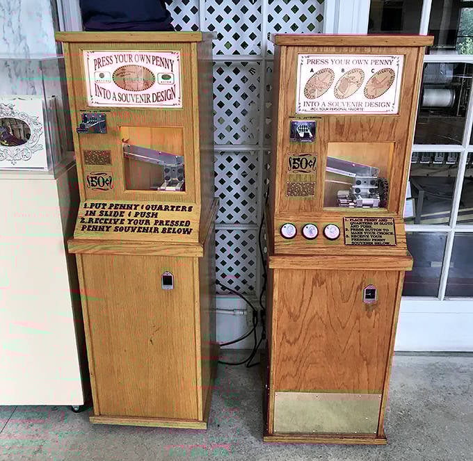 These vintage penny press machines offer old-school souvenirs that somehow feel more meaningful than any digital memento could ever be.